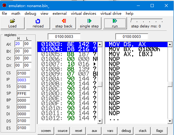 8086汇编复习2 - 使用emu8086_emu8086除法运算-CSDN博客