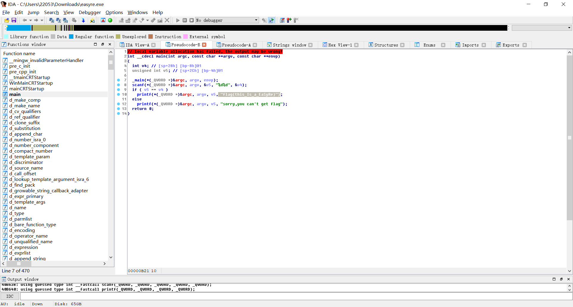 BUUCTF RE-easyre_buuctf easyre-CSDN博客