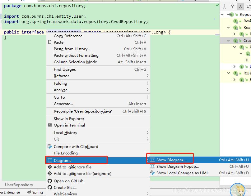 Intellij Idea 查看java类结构关系图以及java类方法或属性的方法——基于springboot【常用的java三种视图】idea类关系视图 Csdn博客