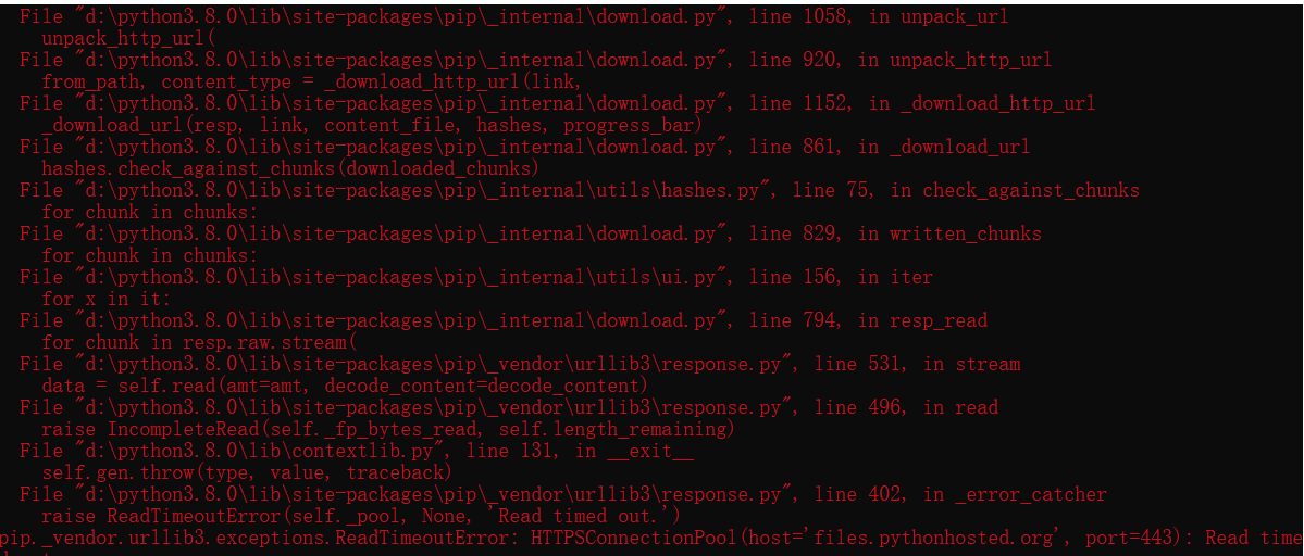 Python3安装库时出现Error:Exception:Traceback(most rencent call last)解决办法 ...