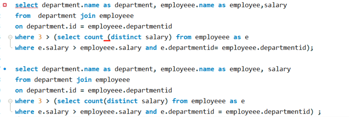 Mysql:"select" is not valid at this position for this server verision,expecting:"(",with_select ...