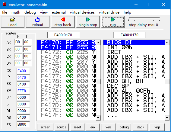 8086汇编复习4 - int指令 - 使用emu8086_8086int指令-CSDN博客