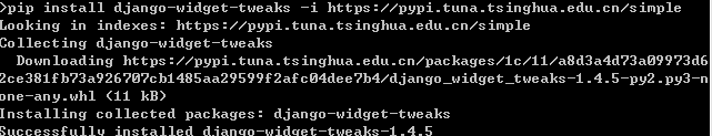 缺少 ModuleNotFoundError: No module named 'widget_tweaks' 包的处理办法_python找不到widget包-CSDN博客