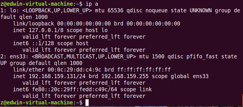 ubuntu中linux的ens33没有具体的ip-CSDN博客