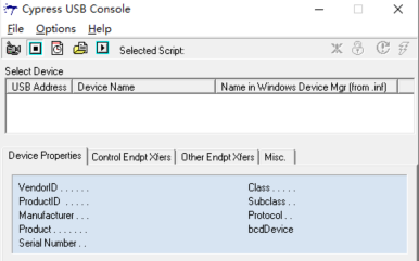 USB通讯入门（二）CyUSB.inf文件修改后，设备管理器可以识别出USB设备，但Cypress USB Console没有任何显示-CSDN博客