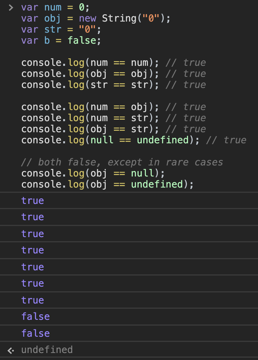 JavaScript的各种等号`==` `===`最全详解_js ===-CSDN博客