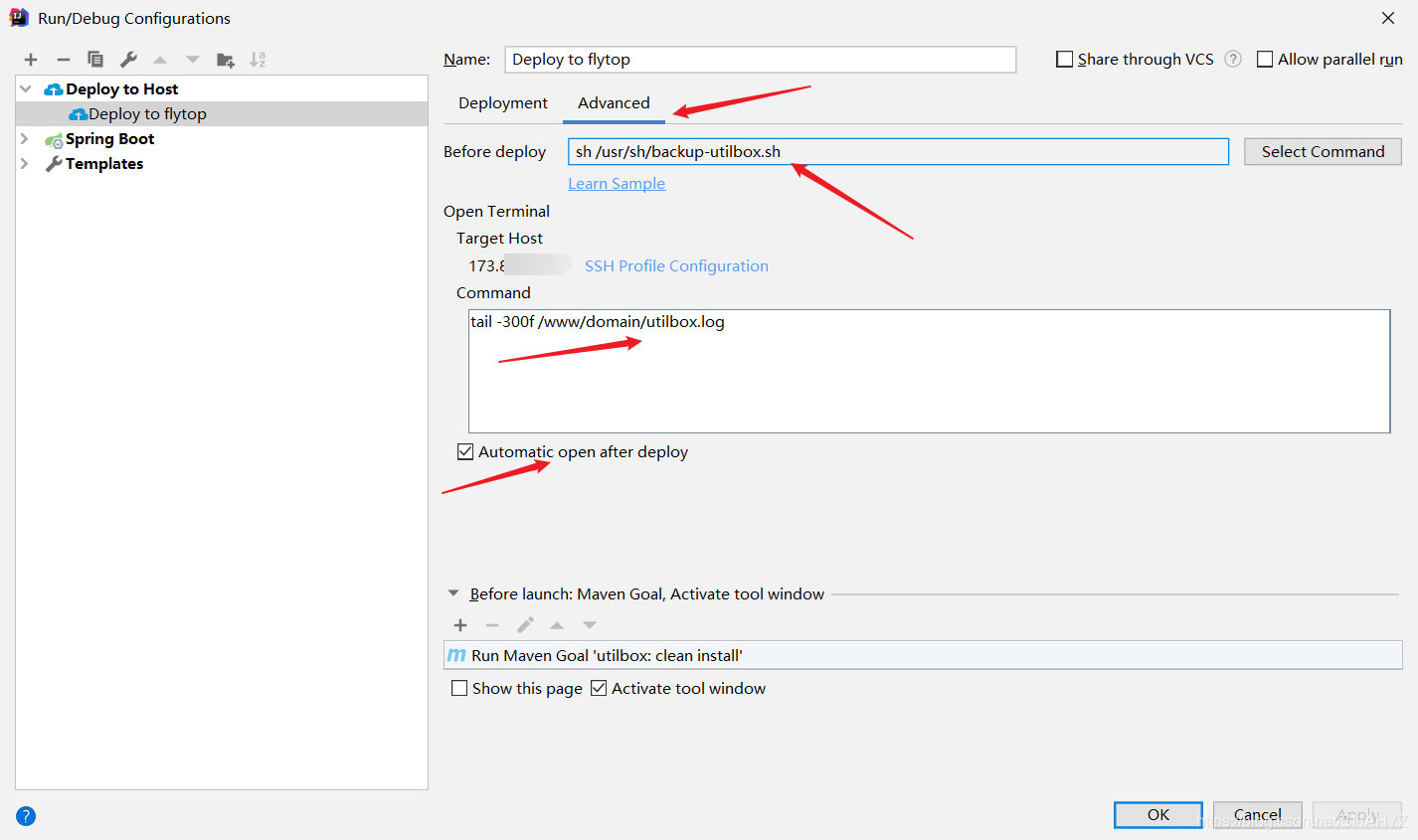 Alibaba Cloud Toolkit结合idea 一键部署springboot项目配置记录alibaba Cloud Toolkit 容器添加主机 Csdn博客