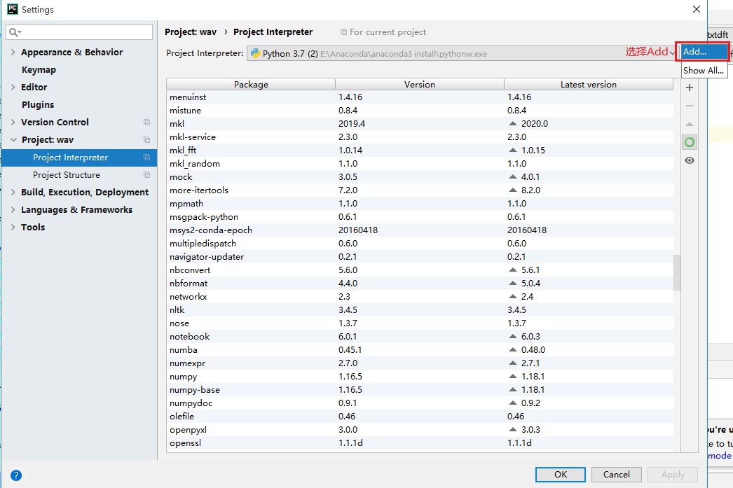 Pycharm导入scipy包_pycharm怎么插入scipy库-CSDN博客