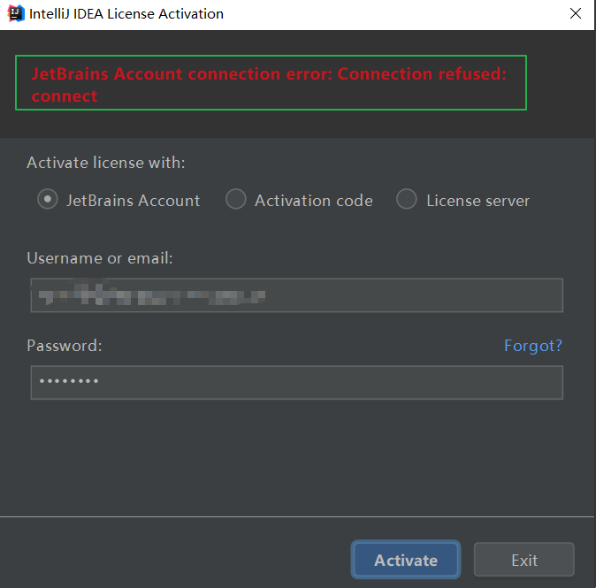 JetBrain 登录提示JetBrains Account connection error: Connection refused: connect 的解决办法-CSDN博客