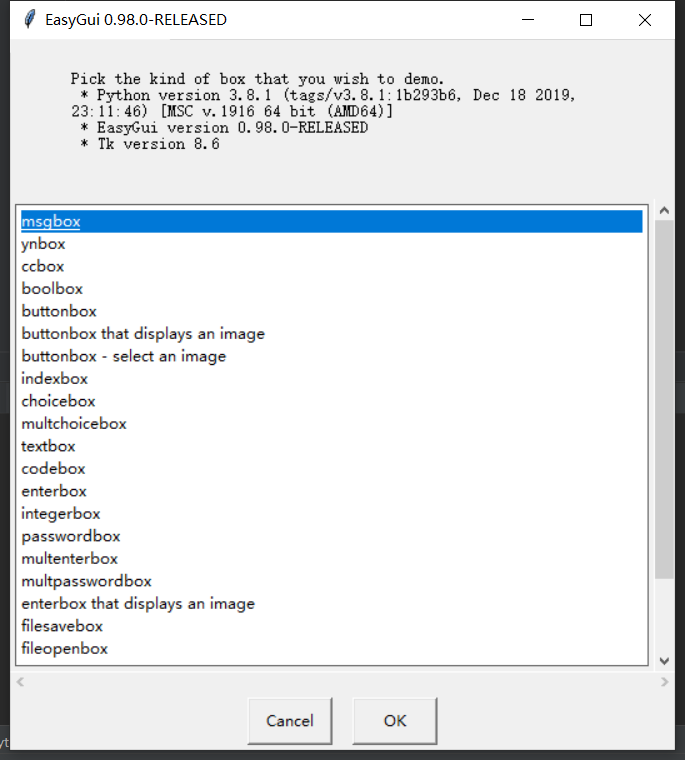 python学习笔记之EasyGUI-CSDN博客