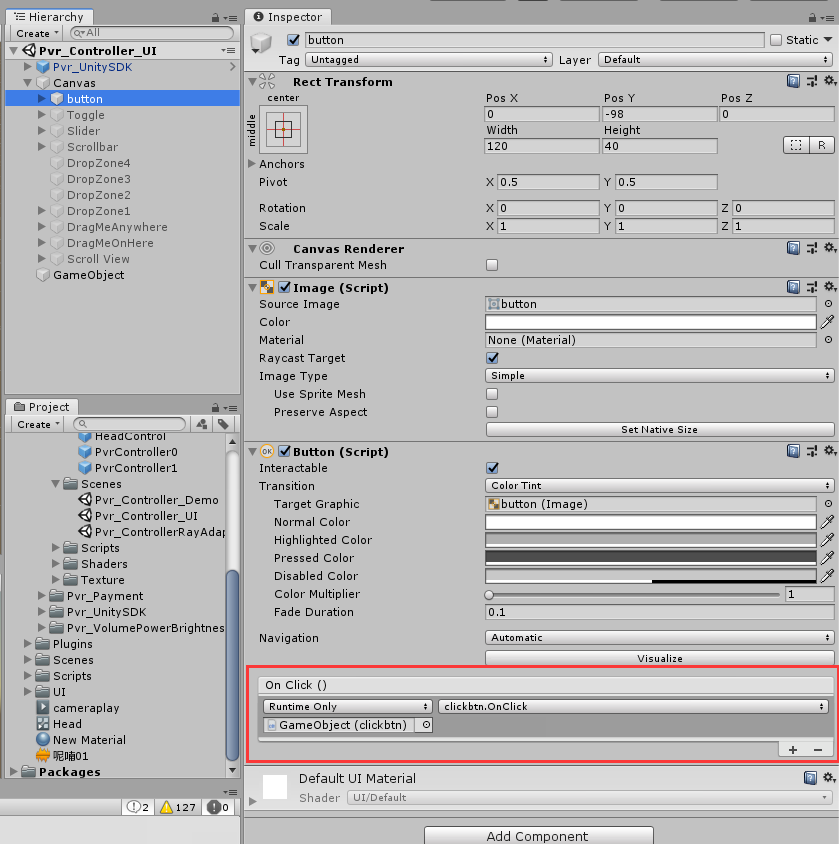 [Pico VR]_小鸟看看 学习（三）UI点击_pico4 xr开发 手柄b键默认能响应ui点击事件-CSDN博客