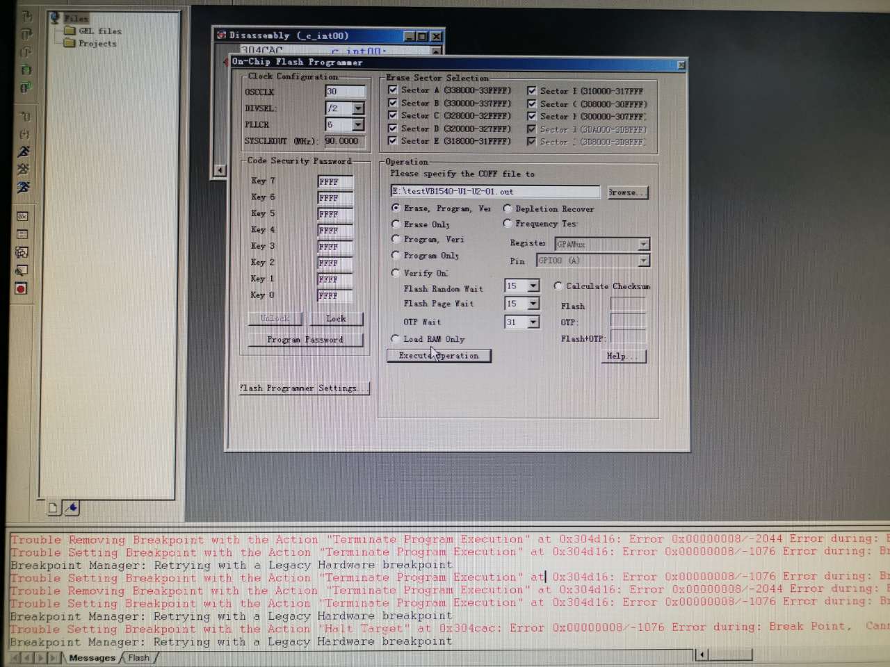 DSP2812/28335 调试问题记录_a legacy hardware breakpoint-CSDN博客