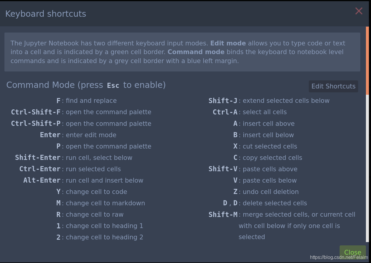 Jupyter Notebook的常用快捷键jupyter Notebook插入cell快捷键 Csdn博客 1372