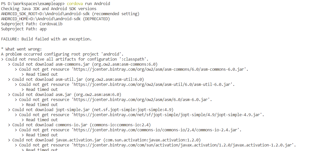 gradle构建Android报错 couldnot resolve all artifacts for configuration = ':classpath'_idea gradle 编译 ...