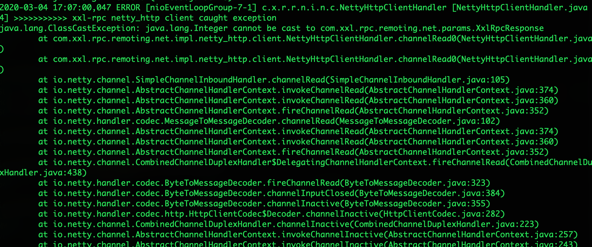 记XXL-JOB Integer cannot be cast to com.xxl.rpc.remoting.net.params.XxlRpcResponse_java.lang ...