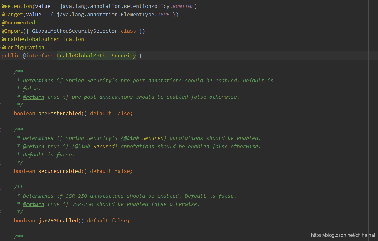 Springsecurity中 Enableglobalmethodsecurity作用及 Preauthorize Postauthorize Prefilter和 Postfilter四