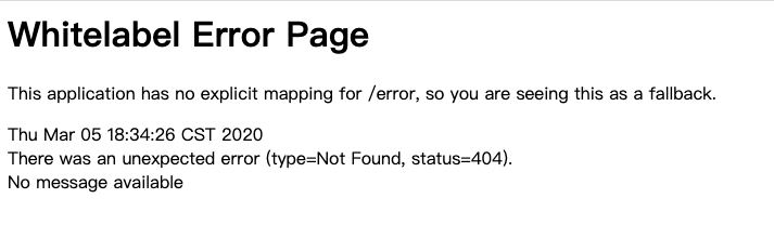 【JavaEE】关于SpringBoot启动出现Whitelabel Error Page错误_springboot启动后whitepage-CSDN博客