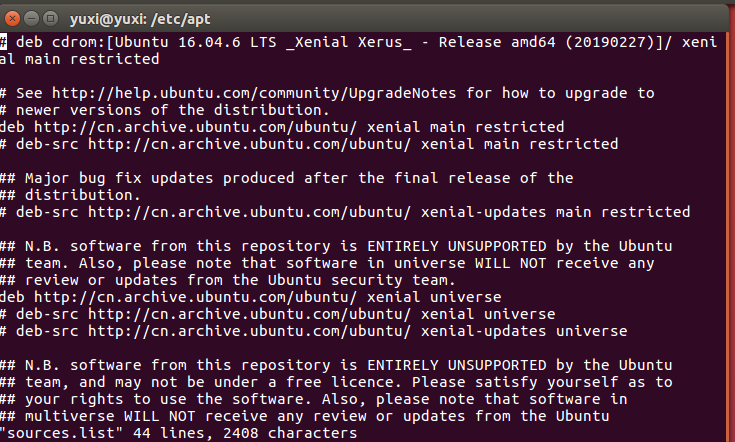 【虚拟机】VirtualBox ubuntu 源替换_sudo vi sources.list-CSDN博客