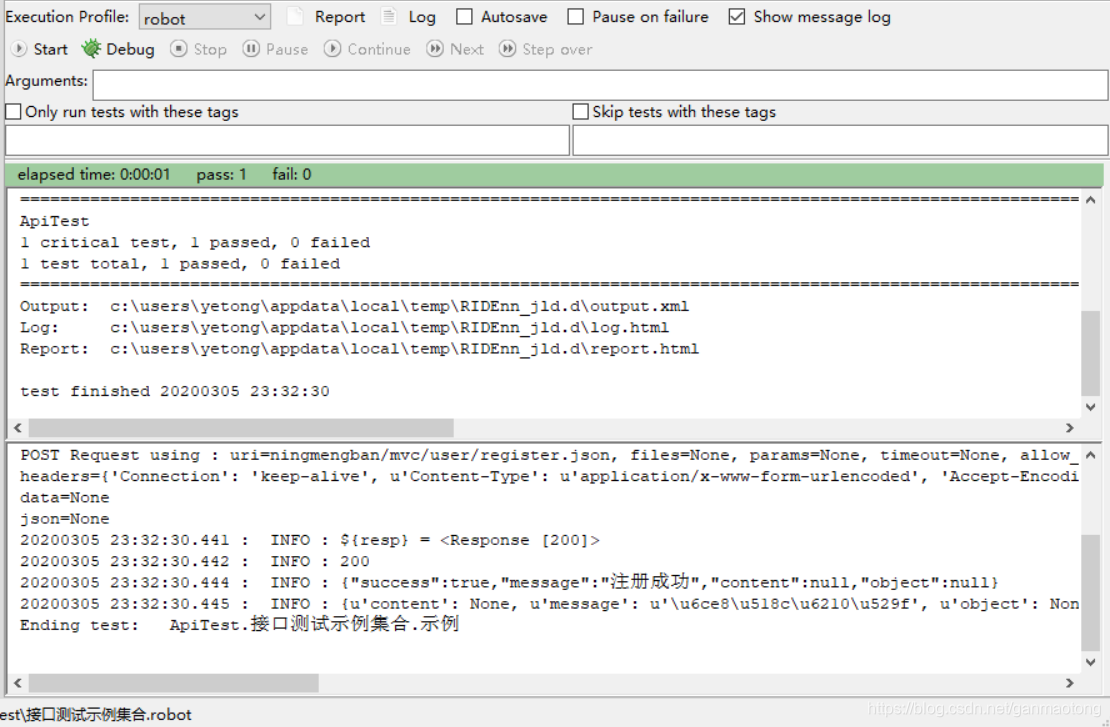 使用robot Framework进行接口测试robotframework 接口带中文报错 Csdn博客