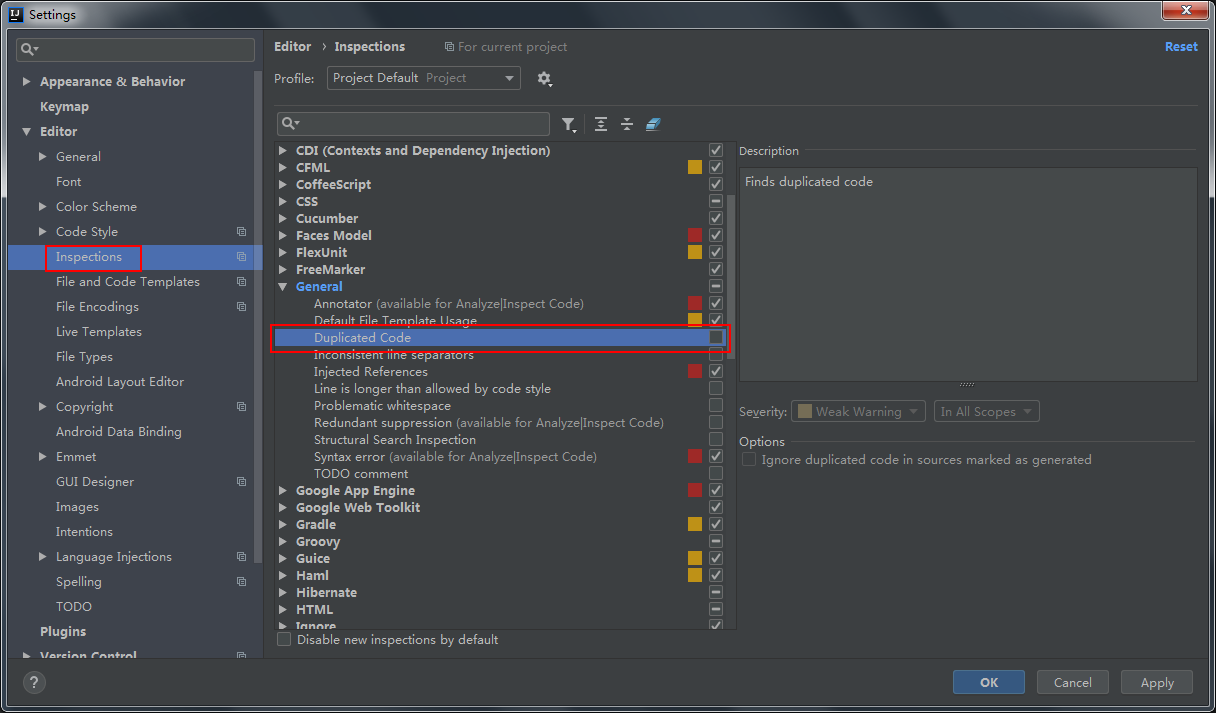 去除IDEA代码中的duplicated波浪线(警告线)_duplicated prefix-CSDN博客
