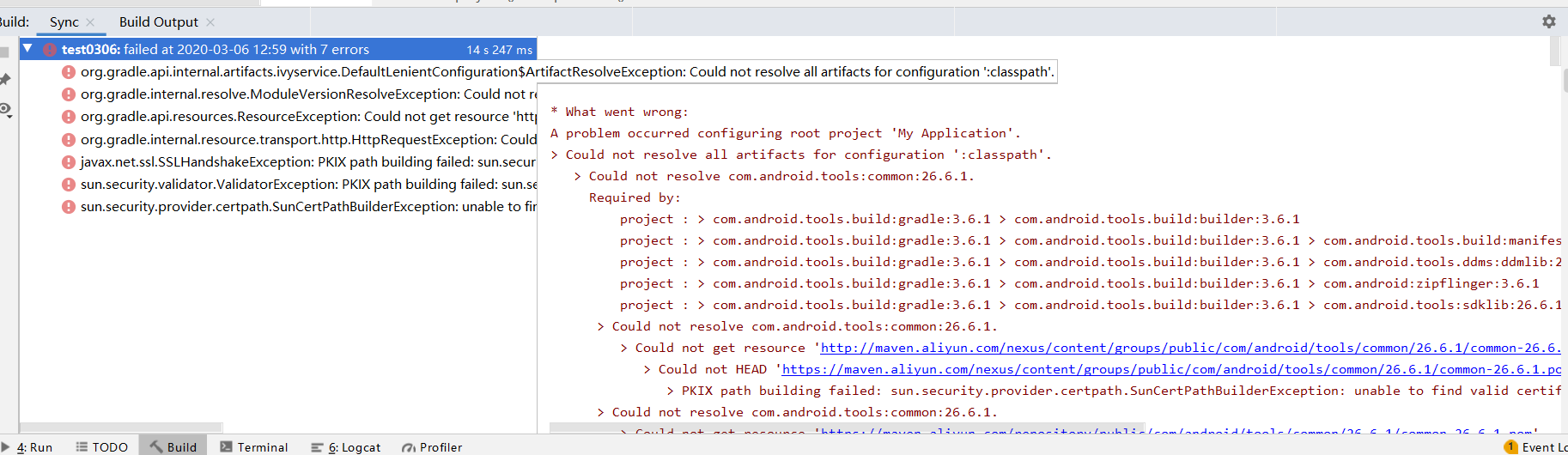 解决Android Studio的“org.gradle.api.internal.artifacts.ivyservice.DefaultLenientConfiguration ...