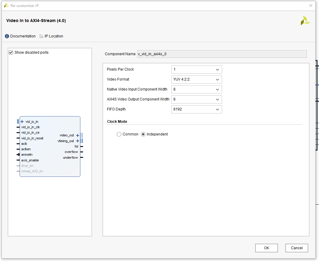 Bridge from "Video In to AXI4-stream" to "AXI4-stream to Video Out" directly with VTC without ...