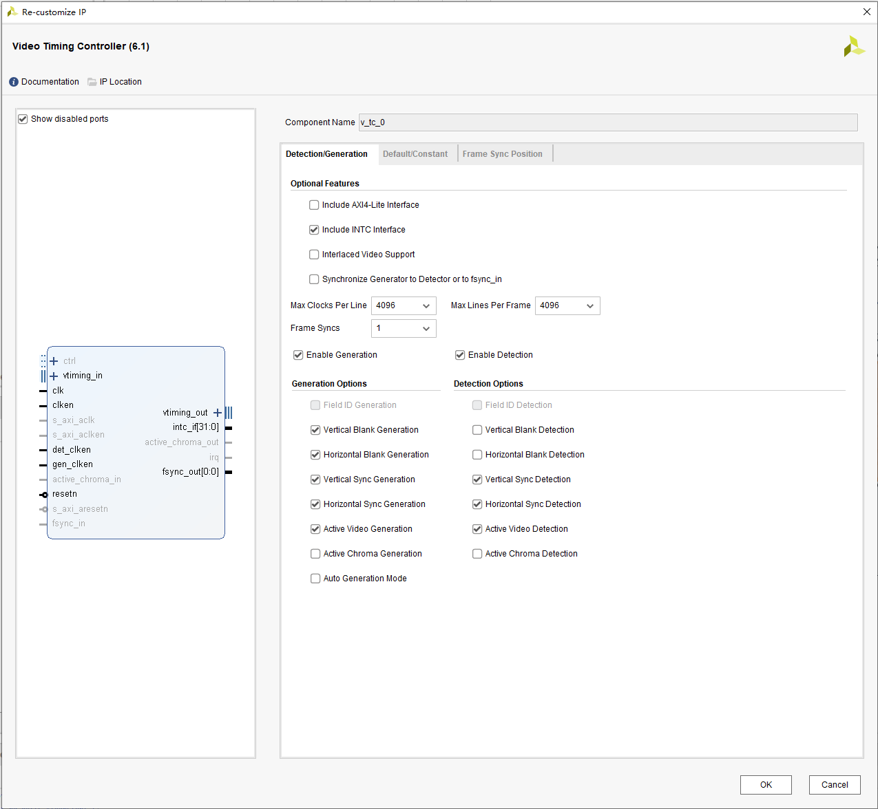Bridge from "Video In to AXI4-stream" to "AXI4-stream to Video Out ...