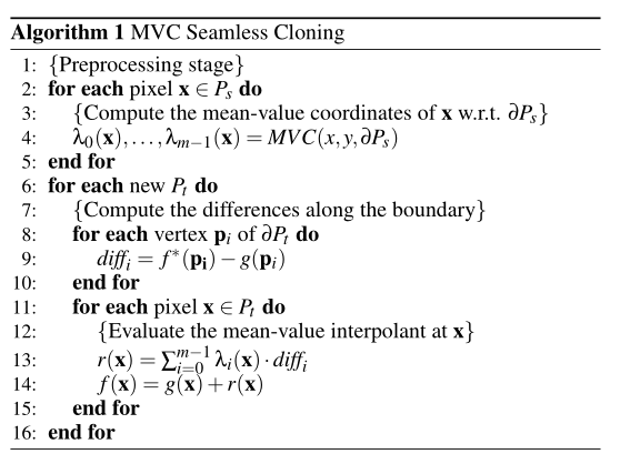 基于均值坐标(Mean-Value Coordinates)的图像融合算法的具体实现_mean value coordinate-CSDN博客