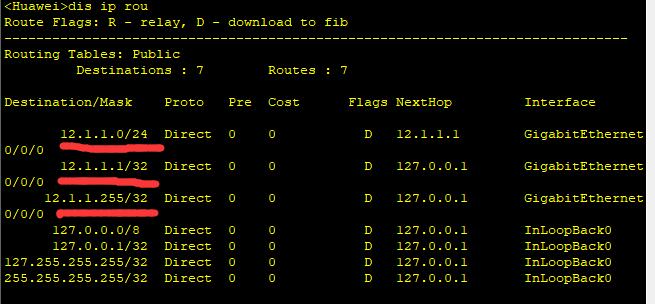 Huawei ensp routing table notes - Programmer Sought