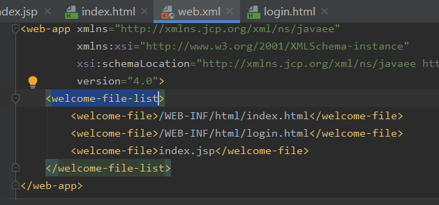 【IDEA】IDEA web.xml文件中，通过 welcome-file-list 指定首次访问页面不生效_idea中通过welcome-CSDN博客