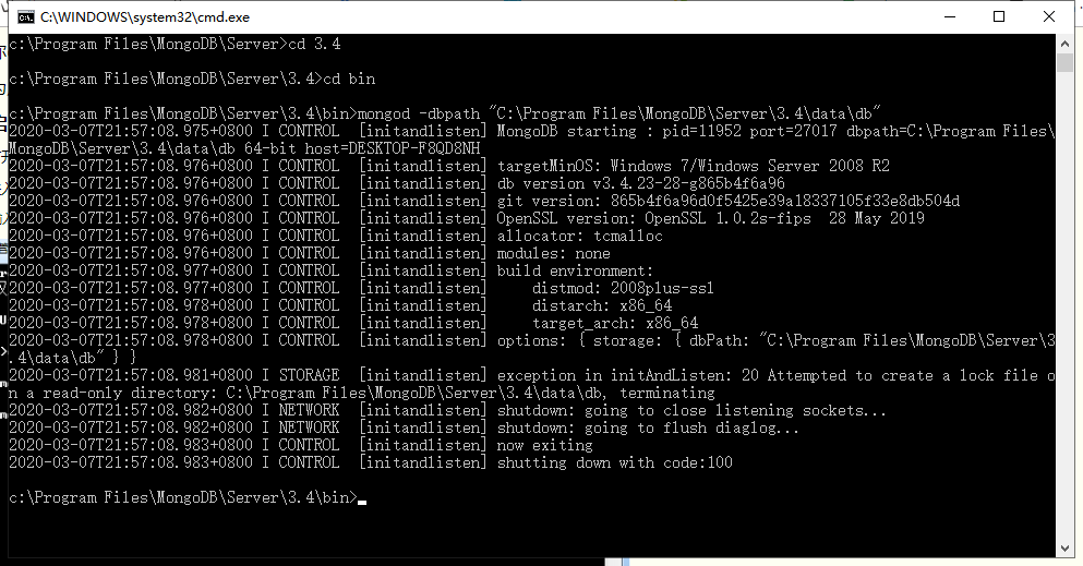 Windows系统下安装MongoDB后在服务里面找不到MongoDB服务的解决方法_电脑中不存在mongodb server-CSDN博客