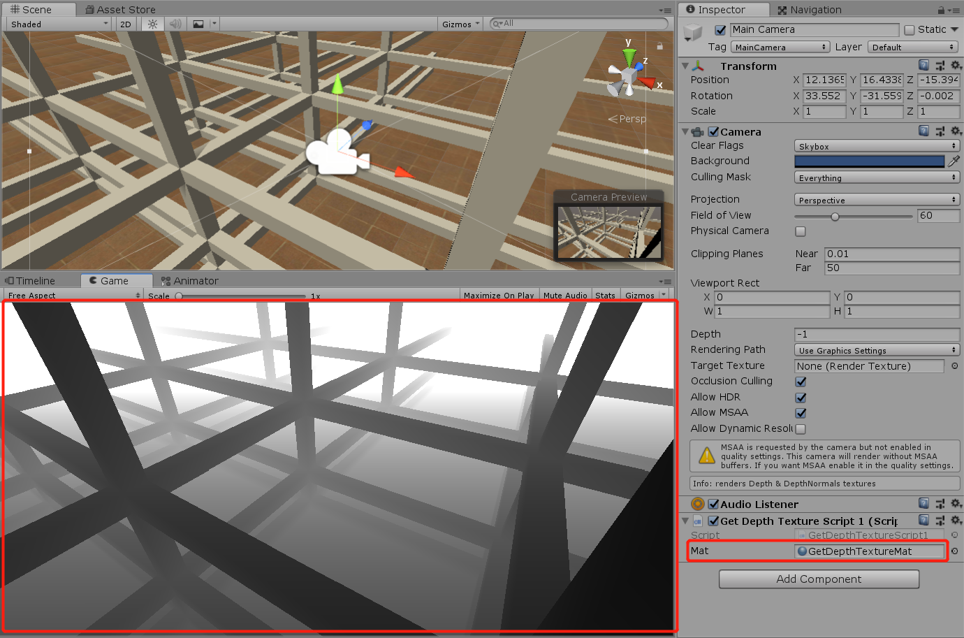 Unity Shader - 获取BuiltIn深度纹理和自定义深度纹理的数据_unity builtin 读取场景深度-CSDN博客