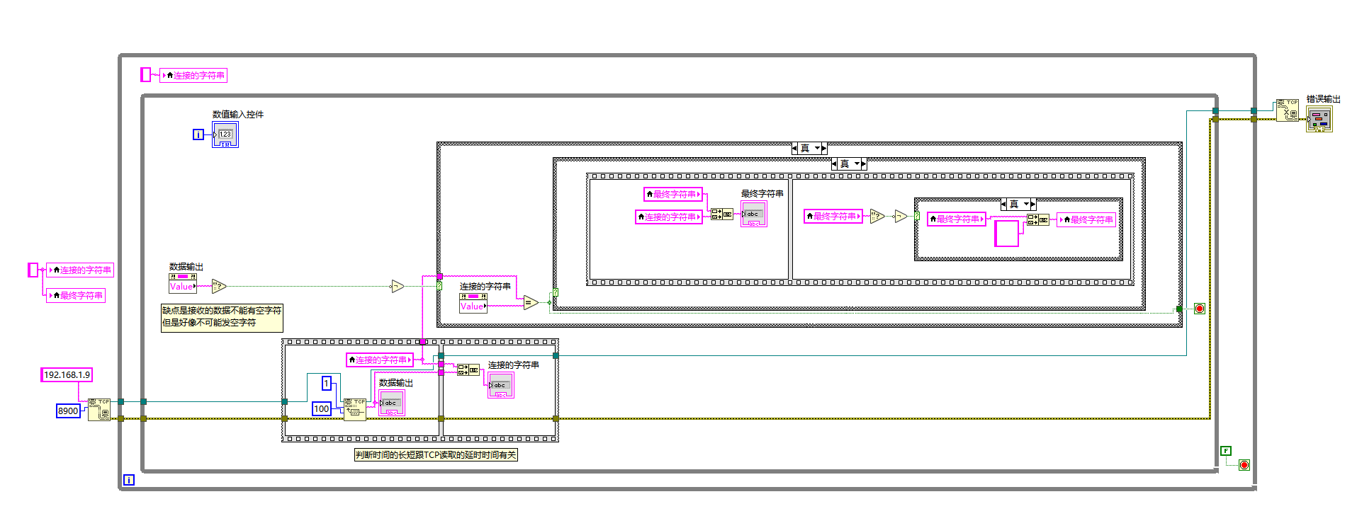 LabVIEW实现TCP读取的记录显示_labview tcp读取的字节不确定-CSDN博客