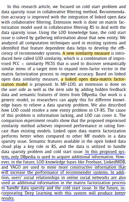 论文 | 翻译 ——Resolving data sparsity and cold start problem in collaborative filtering ……（2019：协同过滤 ...