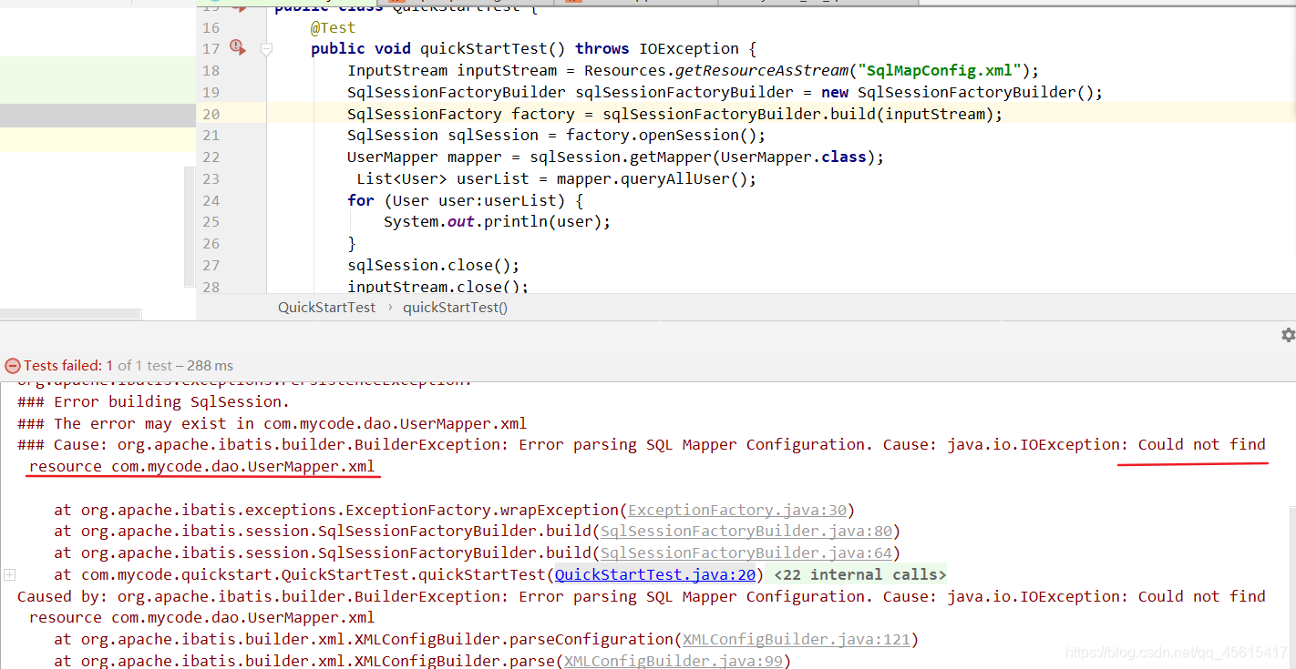 Mybatis报错(坑):could Not Find Resource Com Mycode Daoermapper Xml Csdn博客