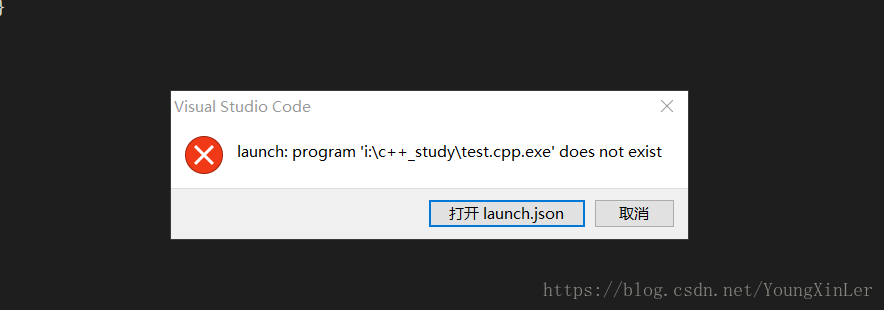 Visual studio code配置c++的运行环境中，出现launch:program‘-路径-‘does not exist_launch: program 'c: users zyf ...