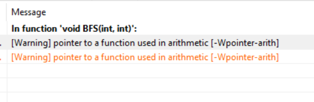 [Warning] pointer to a function used in arithmetic-CSDN博客