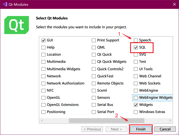 Visual Studio 2019 环境下加入 Qt 的 SQL 库引用_vs qt项目添加引用-CSDN博客