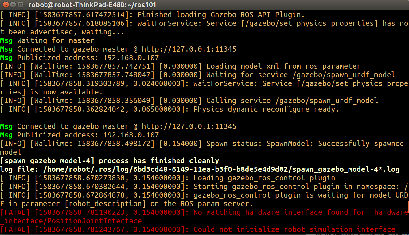 关于使用ur5仿真时“hardware_interface/PositionJointInterface”报错_position joint interface-CSDN博客