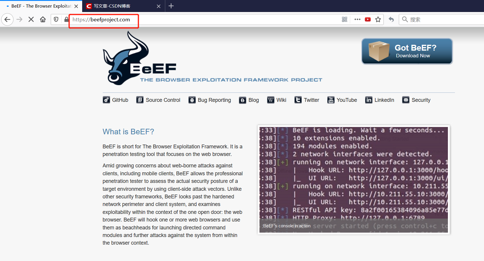 Kali Linux-BeEF浏览器渗透框架_kali beef-CSDN博客