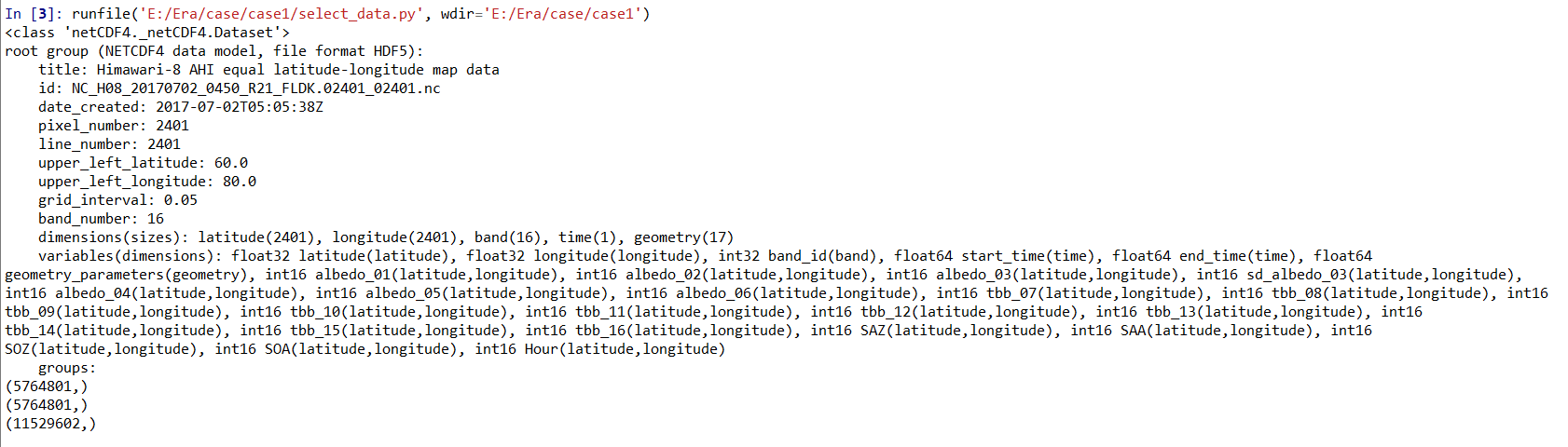 Himawari-8葵花数据的python读取和matlab读取_python打开葵花9文件-CSDN博客