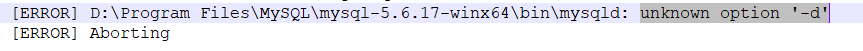 Mysql数据库显示unknown Option D 错误的处理办法mysql Install Unknown Option Csdn博客