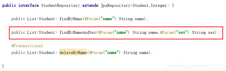 Spring Boot简单demo 4【jpa多条件查询、模糊匹配和复合主键】jpa根据性别查询 Csdn博客
