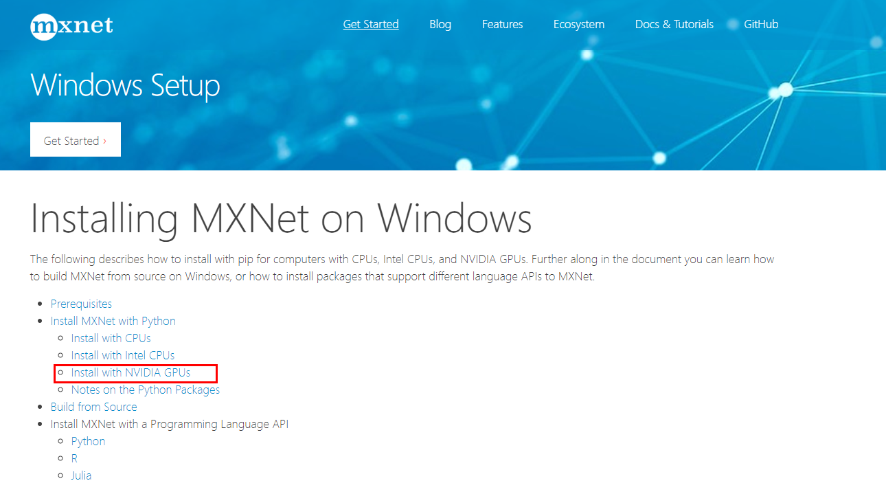 MXNet安装-CSDN博客