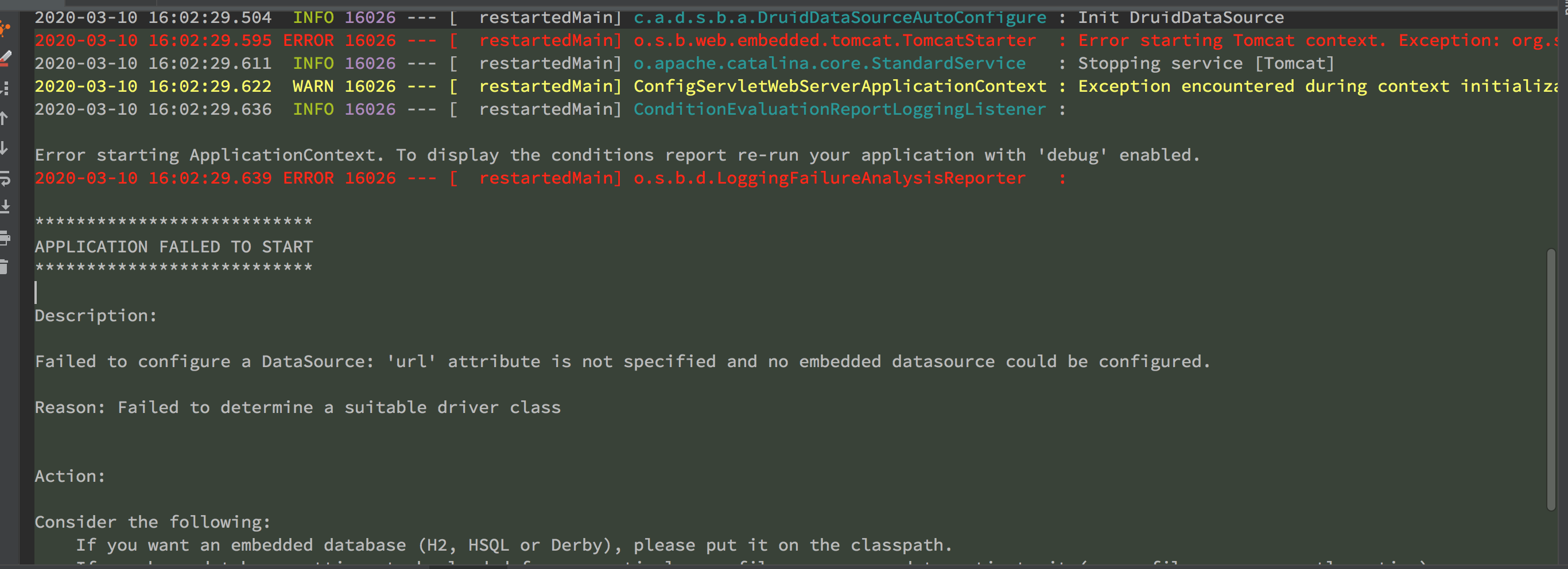 Error Starting Tomcat Context Exception Org Springframework Beans Factory