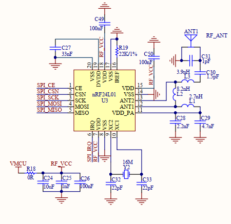 STM32L051C8T6 HAL库 + nRF24L01 收发案例(硬件SPI通讯)_stm32l051c8t6 原理图-CSDN博客