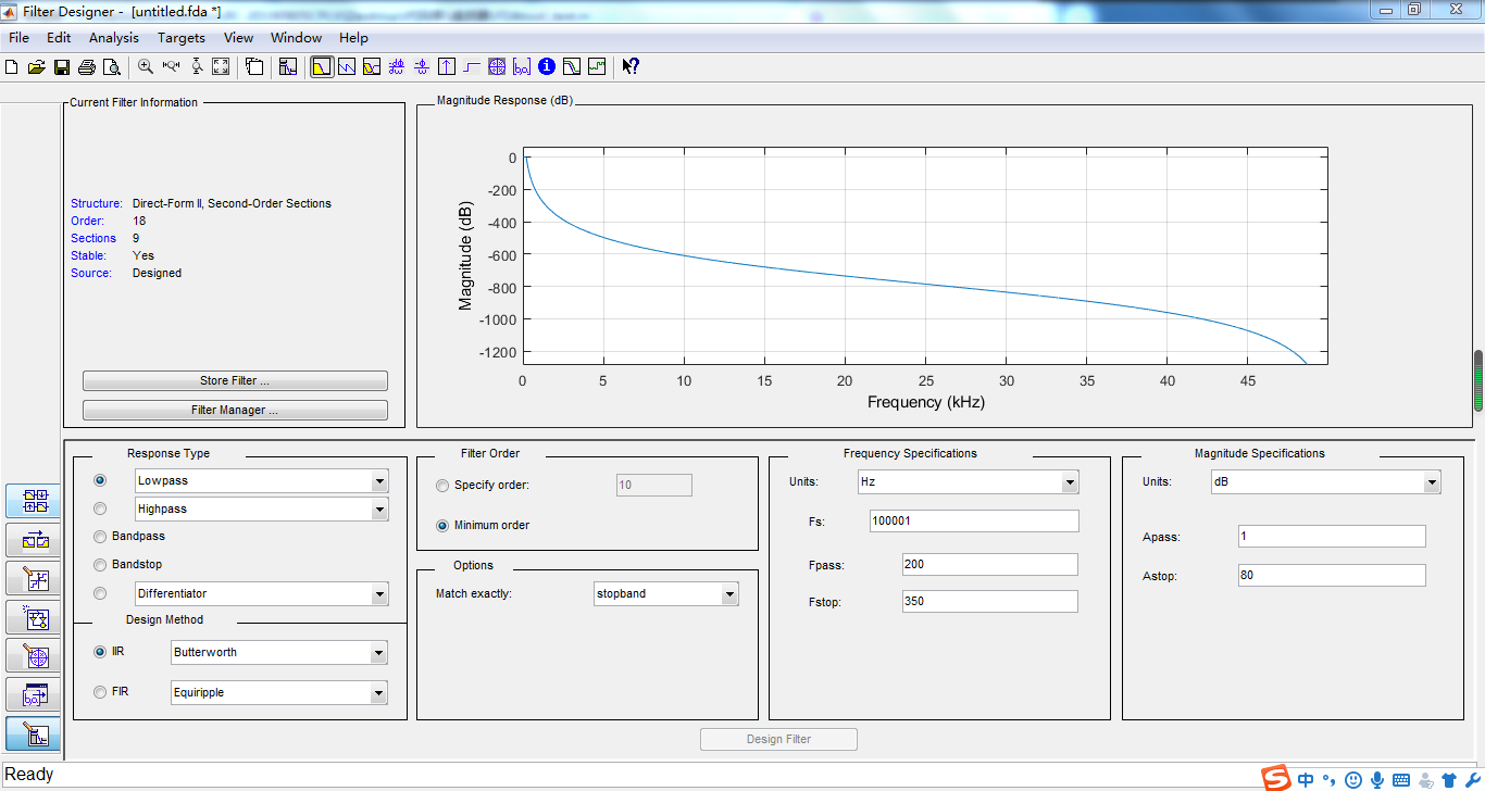 MATLAB——FDAtool工具箱设计滤波器（1）_matlab滤波器工具箱-CSDN博客