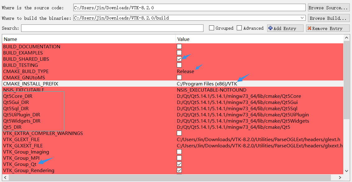 Qtvtk配置qt Vtk Pro文件配置 Csdn博客 
