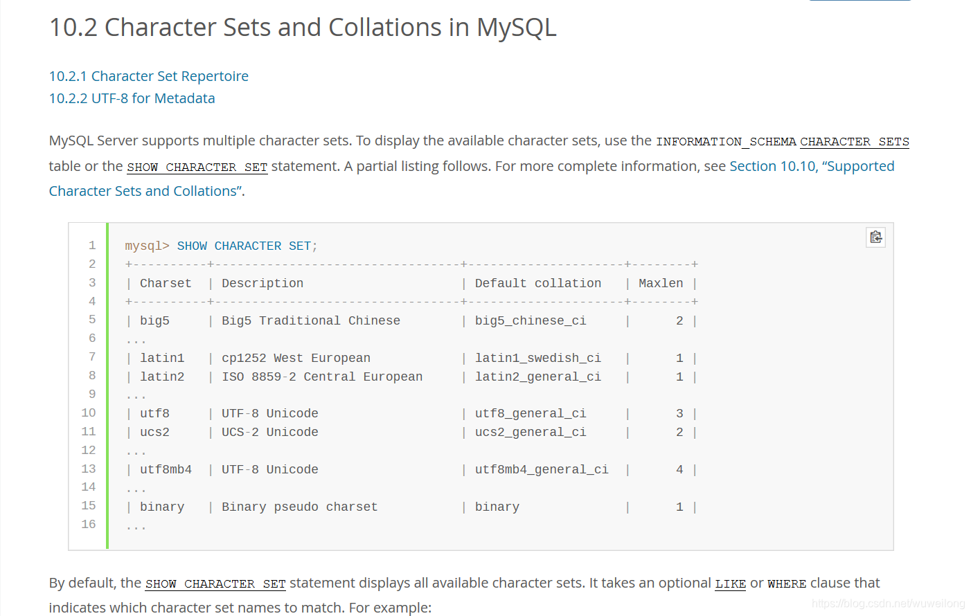 Mysql 不同版本默认字符集mysql56是否支持utf8mb4字符集 Csdn博客