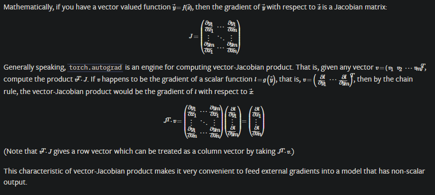vector-Jacobian product 解释 ---- pytorch autograd-CSDN博客